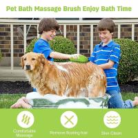 China Bath Soothing Dog Wash Scrubber Rubber PET Massage Brush For Long Short Hair for sale