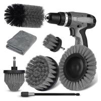China Grey Drill Brush Extension Scrubber Cordless 9PC Custom for sale