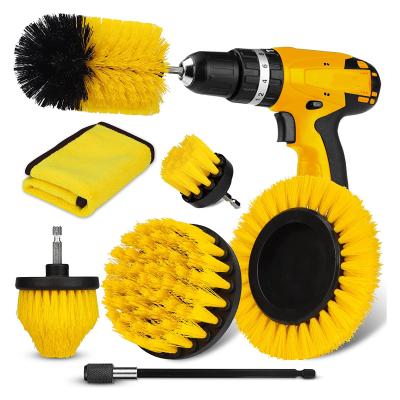 China 7 Piece Drill Brushes Power Scrubber Cleaning For Car Rims Kitchen for sale