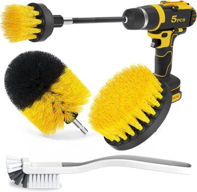 China 5 Pieces Drill Clean Brush Power Scrubber For Carpet Kitchen Car Wheel Glasses Cleaning for sale