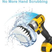 China 5pcs 2.5inch Drill Scrub Brush Power Scrubbing Brush Drill Attachment For Car Detailing for sale