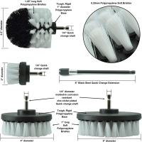 China 5pcs 2.5inch Drill Scrub Brush Power Scrubbing Brush Drill Attachment For Car Detailing for sale