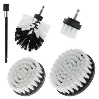 China 5pcs 2.5inch Drill Scrub Brush Power Scrubbing Brush Drill Attachment For Car Detailing for sale