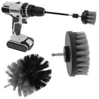 China 4pcs Electric Drill Bit Scrubber Attachment With Cleaning Brush for sale