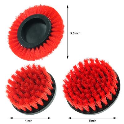 China Middle Brush Hardness  Drill Brush Red Color With 3pcs Can Customizable for sale