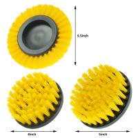 China 3pcs Middle Brush Hardness Drill Power Scrubber Set With Easy Attachment To Drill for sale