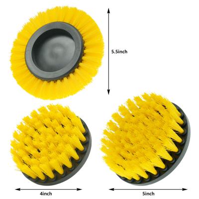 China 3pcs Middle Brush Hardness Drill Power Scrubber Set With Easy Attachment To Drill for sale