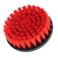 China 4inch Middle Hard Brush Red Electric Drill Brush For Car for sale
