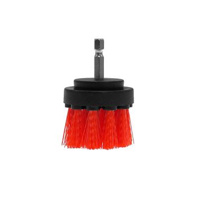 China 2 Inch Pp Material Middle Hard Brush Red Electric Drill Brush For Car for sale