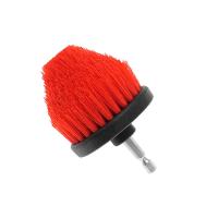 China Red Color 2.5 Inch Pp Material Middle Hard Brush Red Electric Drill Brush For Car for sale
