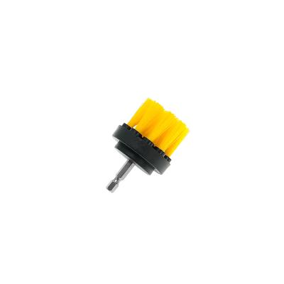 China Yellow 2 Inch Pp Material Middle Hard Brush Red Electric Drill Brush For Car Cleaning for sale