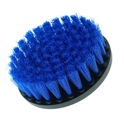 China 4 Inch Brush Size Blue And Black Roller Drill Brush Can Cleaning Car With Drill for sale
