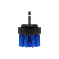 China Long Blue Bristle 2 Inch Diameter Medium Stiffness Powered Cleaning For Cordless Drills for sale