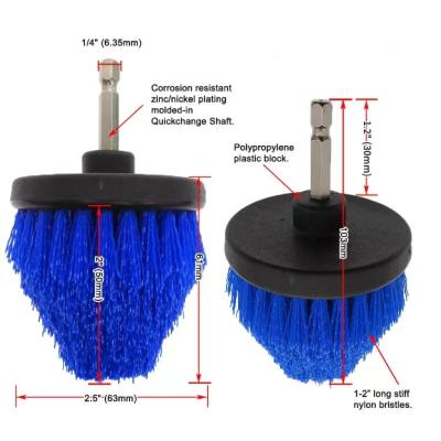 China Blue Color Drill Brush Scrubber For Efficient Surface Cleaning for sale