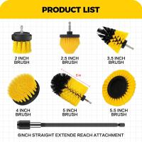 China 7 Pcs Auto Detailing Brush Drill Clean Brush Set Cleaning Tools Drill Brush Set for sale