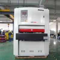 China Double Head Sheet Metal Deburring Machine , PLC Wide Belt Sanding Machine for sale