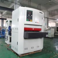 China Double Head Sheet Metal Deburring Machine , PLC Wide Belt Sanding Machine for sale