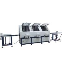 China 3 Grinding Head Curtain Rod Polishing Machine Round Tube Abrasive Belt for sale