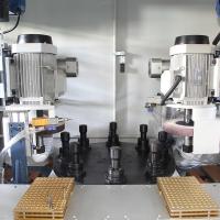 China 2 Grinding Heads Rotary Buffing Machine For Metal SS Round Cover Cylinder Mirror for sale