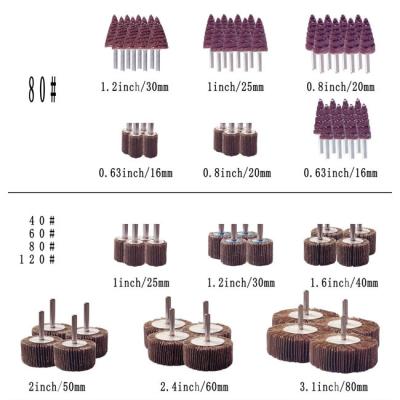 China Sanding 60/80/120/240 Grits Abrasive Aluminum Oxide Flap Wheel For Polishing Grinding for sale