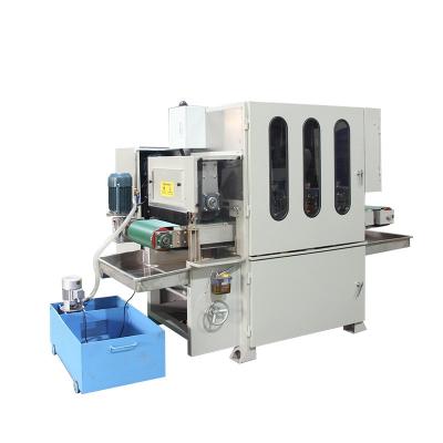 China Automatic Sheet Metal Deburring Polishing Machine Three Sand Belt One for sale