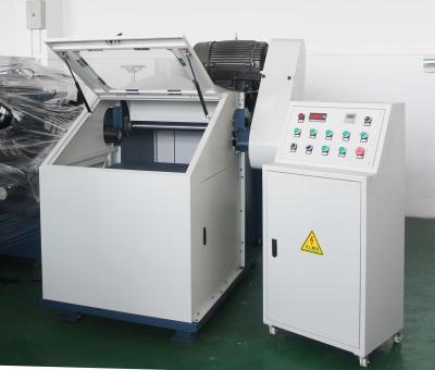 China Luggage Accessories Metal Zipper Flat Polishing Machine With Dust Collector Centrifugal Disc for sale