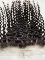 China HD LACE 13 x 4 Lace Frontal Closure  Water Wave Ear to Ear HD Lace Frontal Pre Plucked 10-24inch  Human Hair Frontal Closures Free Part 150% Density Natural Black Color for sale