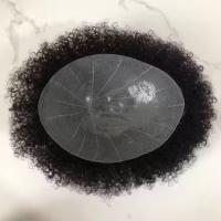 China 4mm 8x10 Afro Kinky Toupee Indian Human Hair pieces Man Hair Wig Poly Skin Toupee Human Hair Replacement for sale