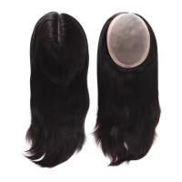 China MONO Long Hair Topper for Women Natural Brazilian Human Hair Cheap Topper High Quality Natural Black Thick Density for sale