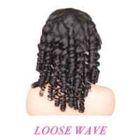China Loose Bounce Wave Transparent 5x5 Full Lace Front Frontal Wig Glueless  Pre Pluck Raw Lace Human remy Hair Wigs for sale