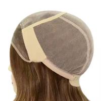 China Medical Wig for Alopecia Glueless Human Hair Full Hand-Tied Mono Top Anti-Slip Silicone Medical Wig for sale