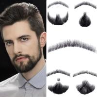 China 100% Human Hair Handmade Fake Mustache Beard for Entertainment/Drama/Life for sale