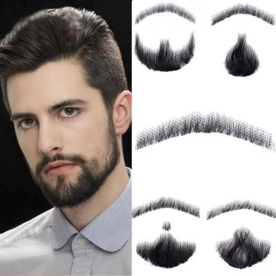 China 100% Human Hair Handmade Fake Mustache Beard for Entertainment/Drama/Life for sale