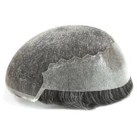 China Mens Toupee Hair Replacement French Lace Human Hair Systems Hair Pieces Q6 #1B40 for sale