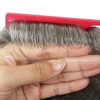 China Mens Toupee Hair Replacement French Lace Human Hair Systems Hair Pieces Q6 #1B65 for sale