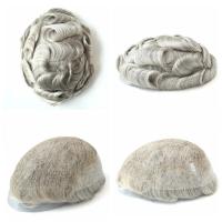 China Mens Toupee Hair Replacement French Lace Human Hair Systems Hair Pieces Q6 #1B80 for sale