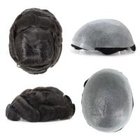 China Toupee for Men Human Hair Replacement System 08mm Thin Skin Hairpieces #1B for sale