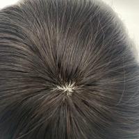 China Mens Toupee Human Hair Replacement System Lace Front Silk Top Remy Hairpiece 1B# for sale