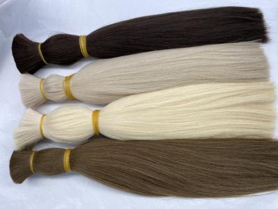 China Wholesale Hair Vendors Brazilian Virgin Bundles Cuticle Aligned Hair Extension No Weft Silk Straight  Bulk Human Hair for Braiding for sale