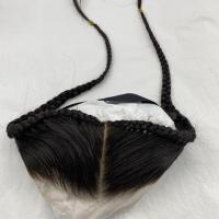 China New Arrival 100% Natural HD Transparent Lace Braids Frontal Closure 13x4/13x6 Remy Hair Indian Woman Toupee Piece Braids for sale