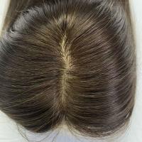 China Women's Single Knots for Swiss Lace Closure Topper Hand Tied Invisible HD Virgin Remy Cuticle Aligned Human Hair Toupee Right for sale