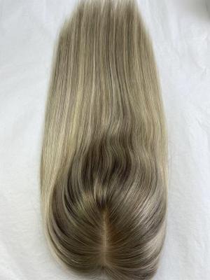 China Wholesale T- Ashblonde Silk Base Closure Topper Virgin Human Hair Toupee Replacement System for Women Cheaper Price Hairpiece for sale