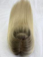 China Wholesale 7T-60 # color  Silk Base Closure Topper Virgin Human Hair Toupee Replacement System for Women Cheaper Price Hairpiece for sale