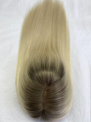 China Wholesale 7T-60 # color  Silk Base Closure Topper Virgin Human Hair Toupee Replacement System for Women Cheaper Price Hairpiece for sale