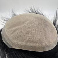 China silk base men hair pieces and hair replacement natural black color with many size in stock for sale