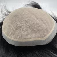 China High Quality M-Lace Natural Straight Indian Remy Human Hair Silk Base Men Toupee for sale
