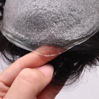 China NG Thickness 02-03 mm Super Thin and Light Poly for Men,90% density  Natural Virgin Hair ,wholesale Hair Replacement for men for sale