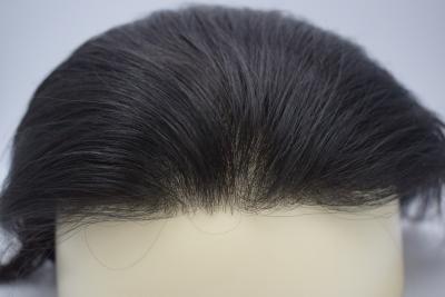 China BIO Super Knotted Thin Skin 05-06mil Mens Hair Piece Natural Front Men Wigs Real Human Hair Toupee for sale