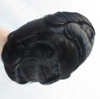 China Long using time Thick Skin 12-14mm,scallop front,Medium,130% 100% Human Hair Toupee Men's Wig Hair Pieces for Men for sale