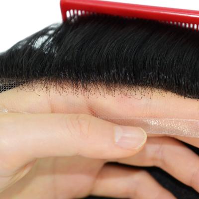 China Male Wig 100% Human Hair Men's Hair Toupee French swiss Lace Toupee Wig for Man Invisible Mens Toupee Hairpieces for sale